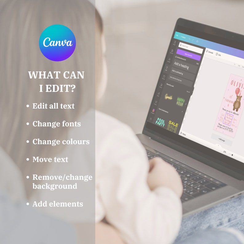 Self Edit Sip and See Invitation, Welcome Baby Invitation Template, New ...