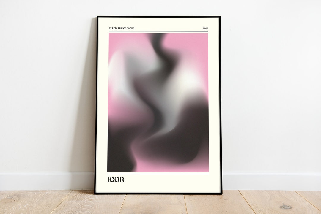 Igor by Tyler, the Creator Print, Gradient, Abstract, Pink & Grey ...