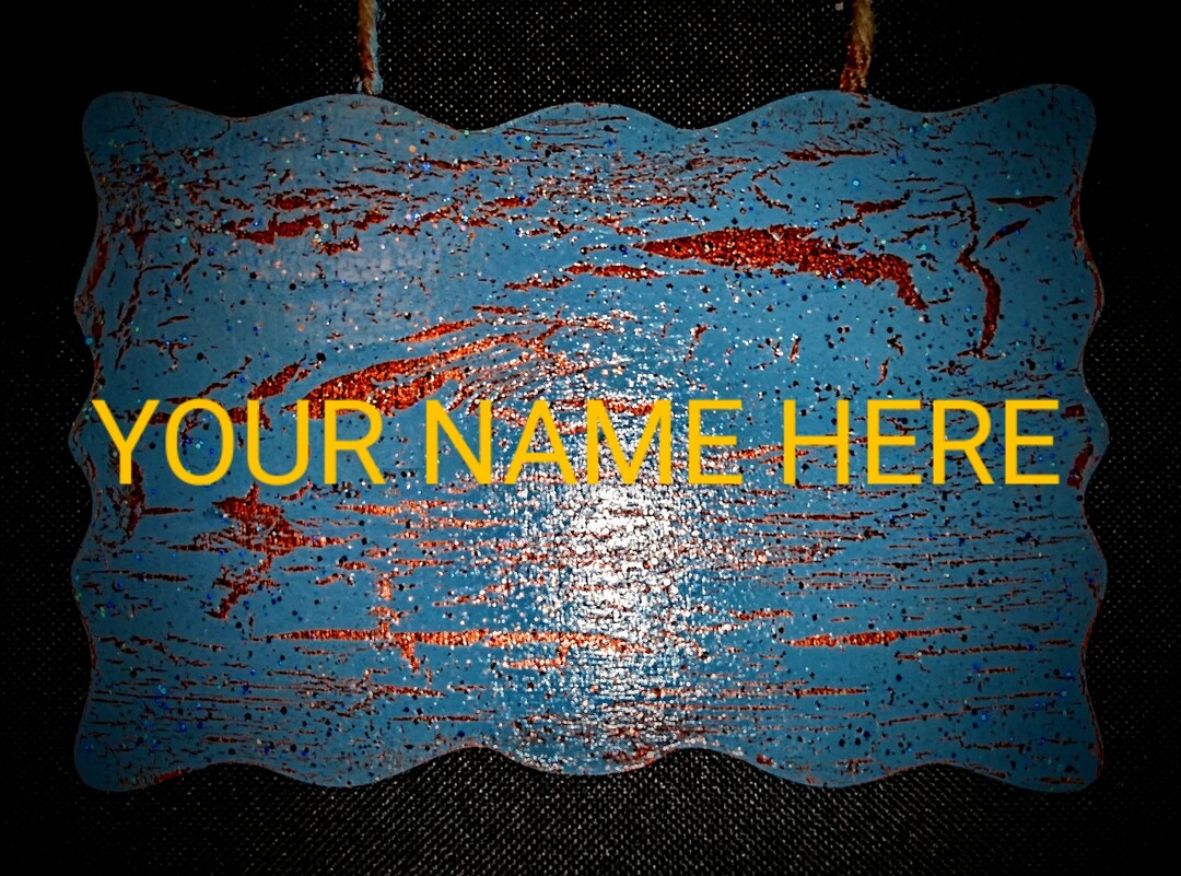 Your Name Here Sign! Blue/red - Etsy