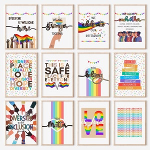 18 Diversity Poster, Diversity and Inclusion, LGBTQ Prints, You Matter ...