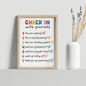 Feelings Check in With Yourself, Childrens Coping Skills, SEL Child ...