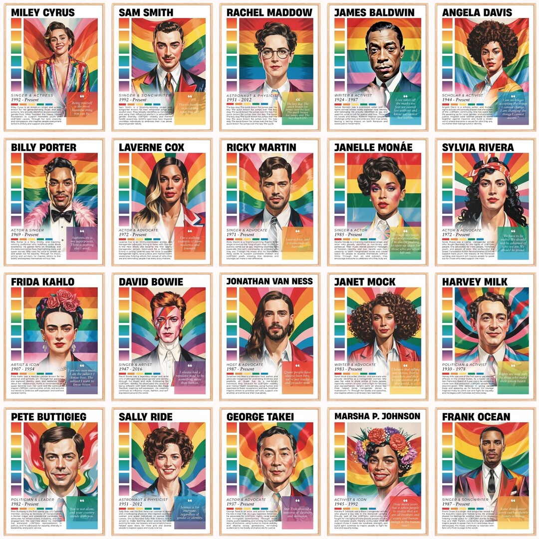LGBTQ Bulletin Board, Inclusive Pride Month Printable, LGBT History ...