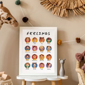 Feelings Poster, Emotions Chart, Calm Corner, Homeschool Decor ...