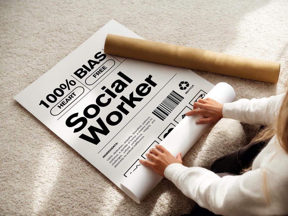 Social Work Poster, Social Worker Gifts, Social Worker Office Decor ...