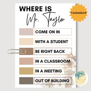 Personalized School Counselor Door Sign, Where is the School ...