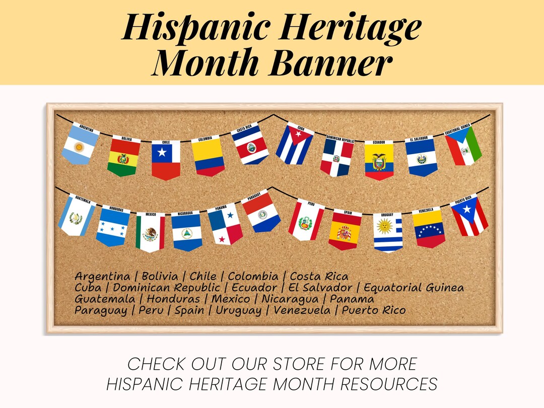 Hispanic Heritage Month Classroom Decor, Spanish Speaking Countries ...