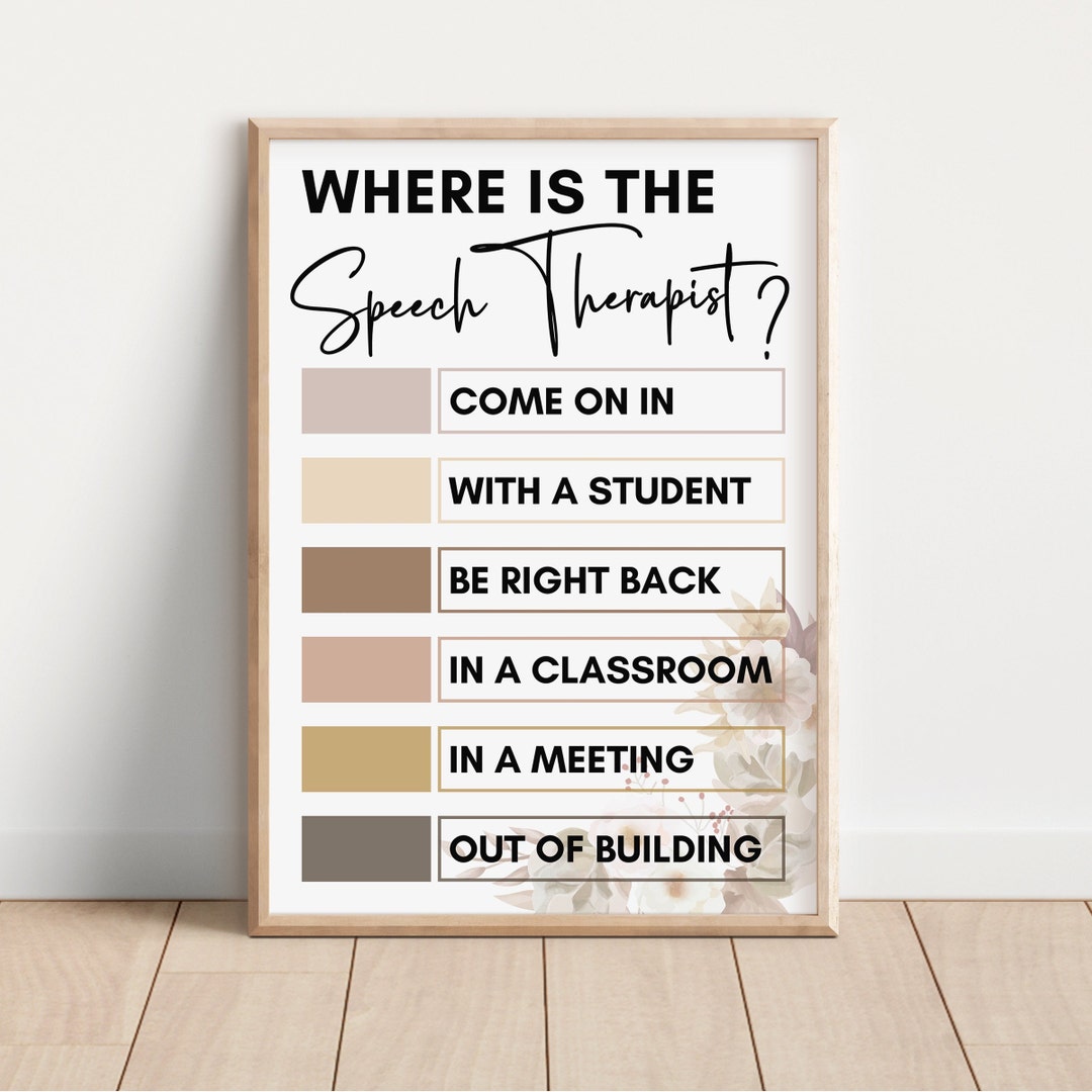Where is the Speech Therapist Door Sign, Speech Therapist Door Sign ...