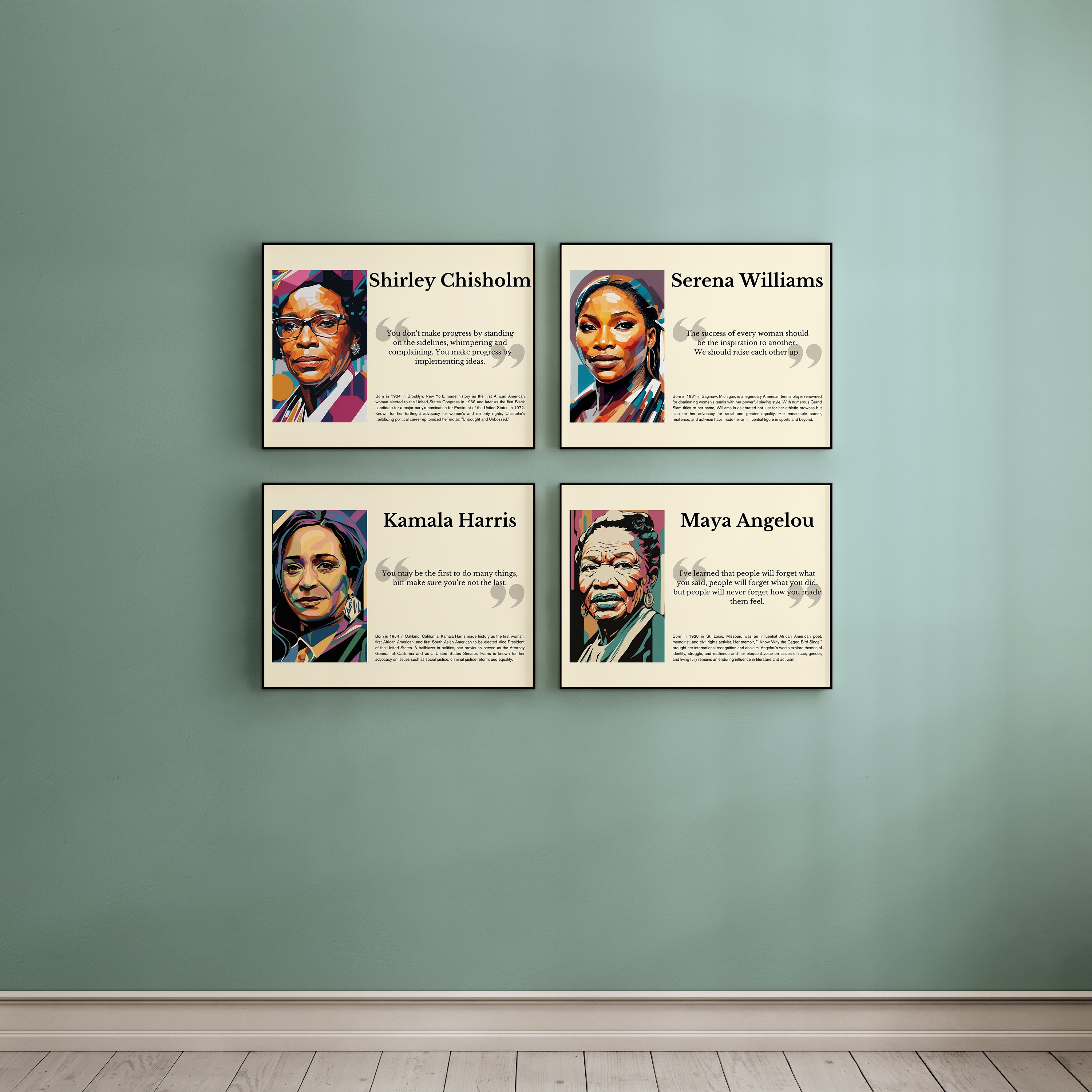 10 Iconic Black Women Poster, 10 Inspirational Black Women Poster ...