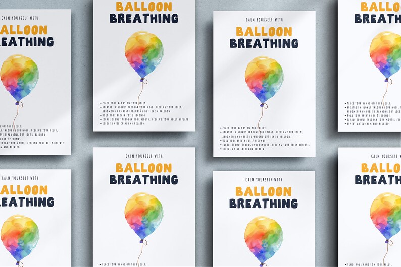 Mindful Breathing Poster, Coping Skill Poster, Breathing Technique ...
