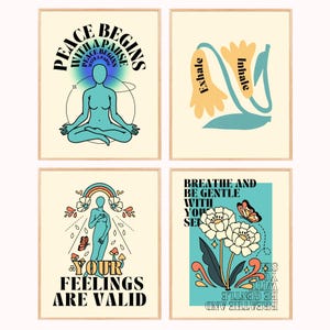 8 Retro Mental Health Posters, School Counseling Posters, Mental Health ...