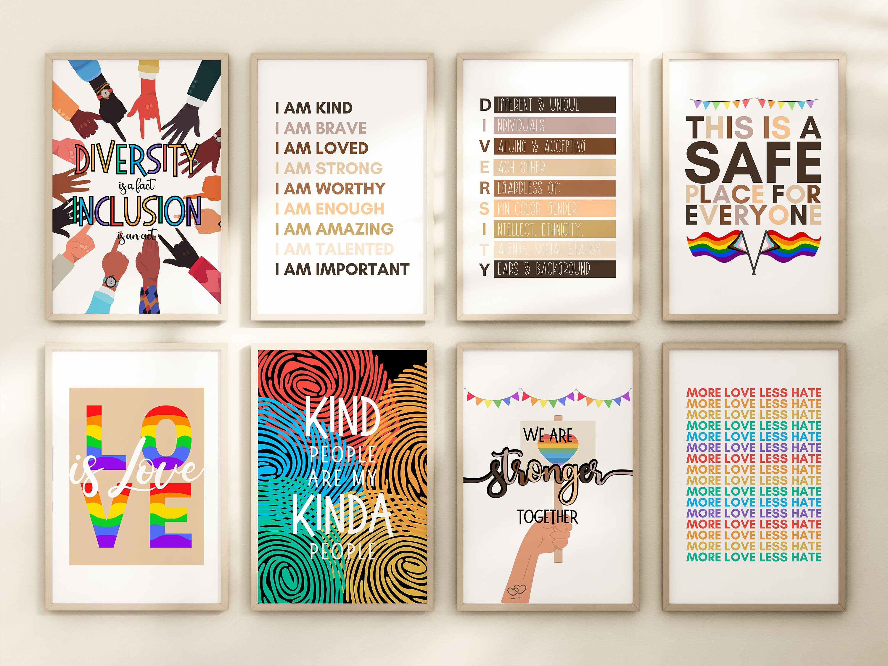 18 Diversity Poster Set Inclusive Posters Inclusive - Etsy Hong Kong