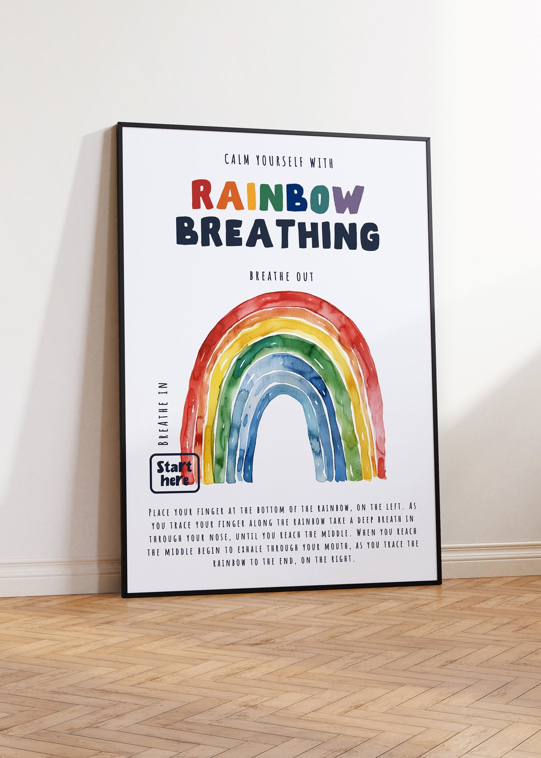 Mindful Breathing Poster, Coping Skill Poster, Breathing Technique ...