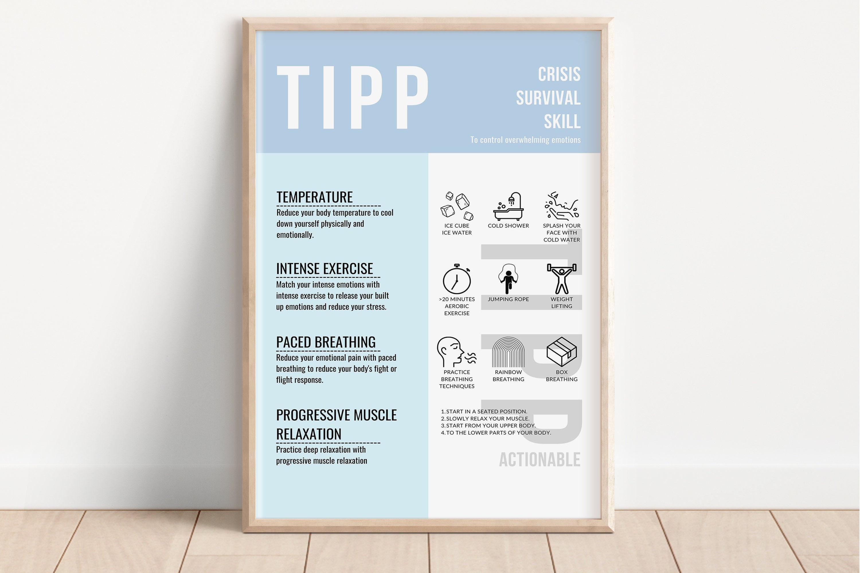 TIPP DBT Poster, Mental Health Poster, Crisis Survival Skill, DBT Skill ... TIPP DBT Poster, Mental Health Poster, Crisis Survival Skill, DBT Skill ...