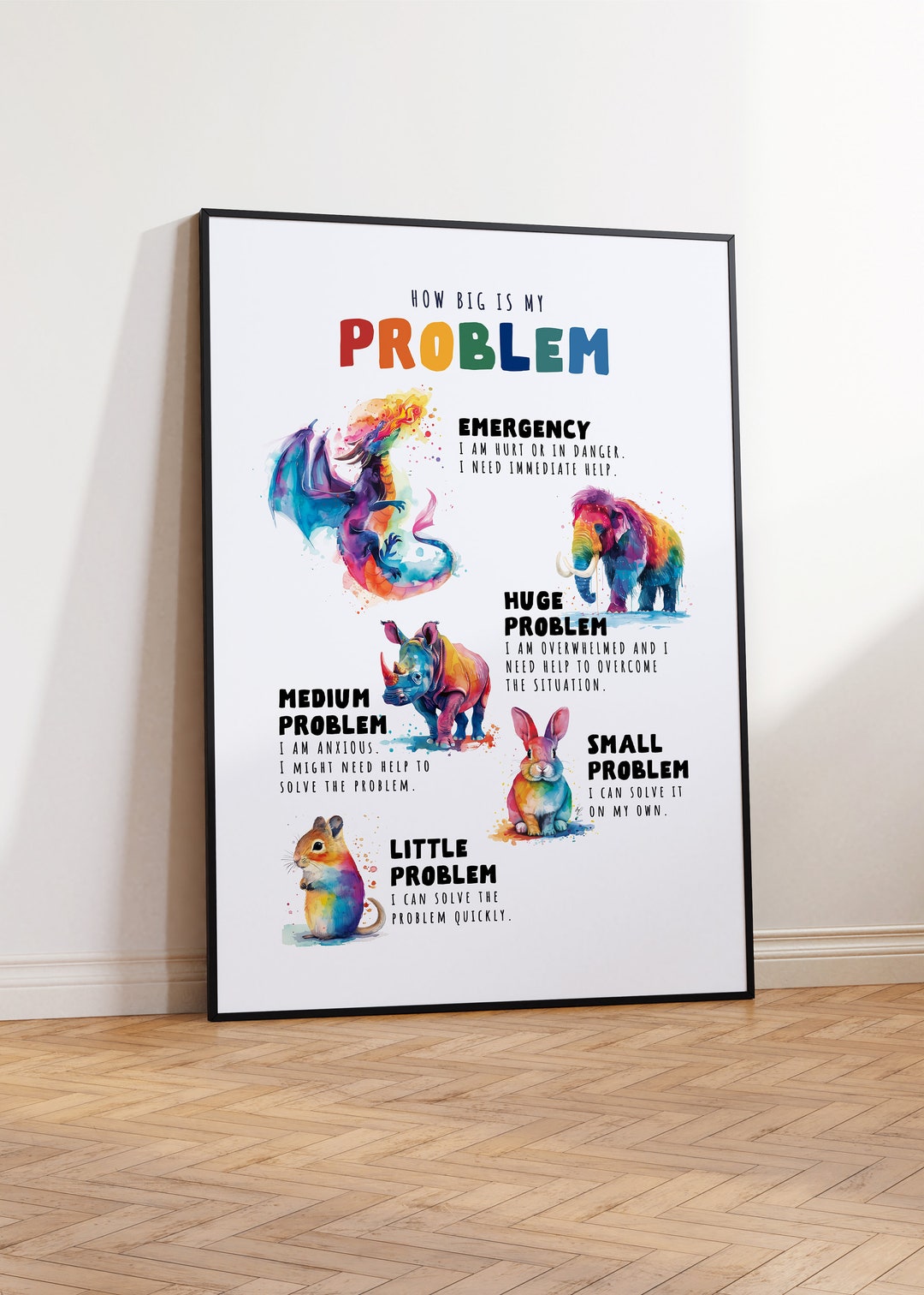 How Big is My Problem Poster, Calm Corner Poster, Mindfulness Poster ...