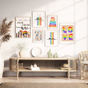 18 LGBTQ Prints, Diversity and Inclusion Posters, Safe Space Sign ...
