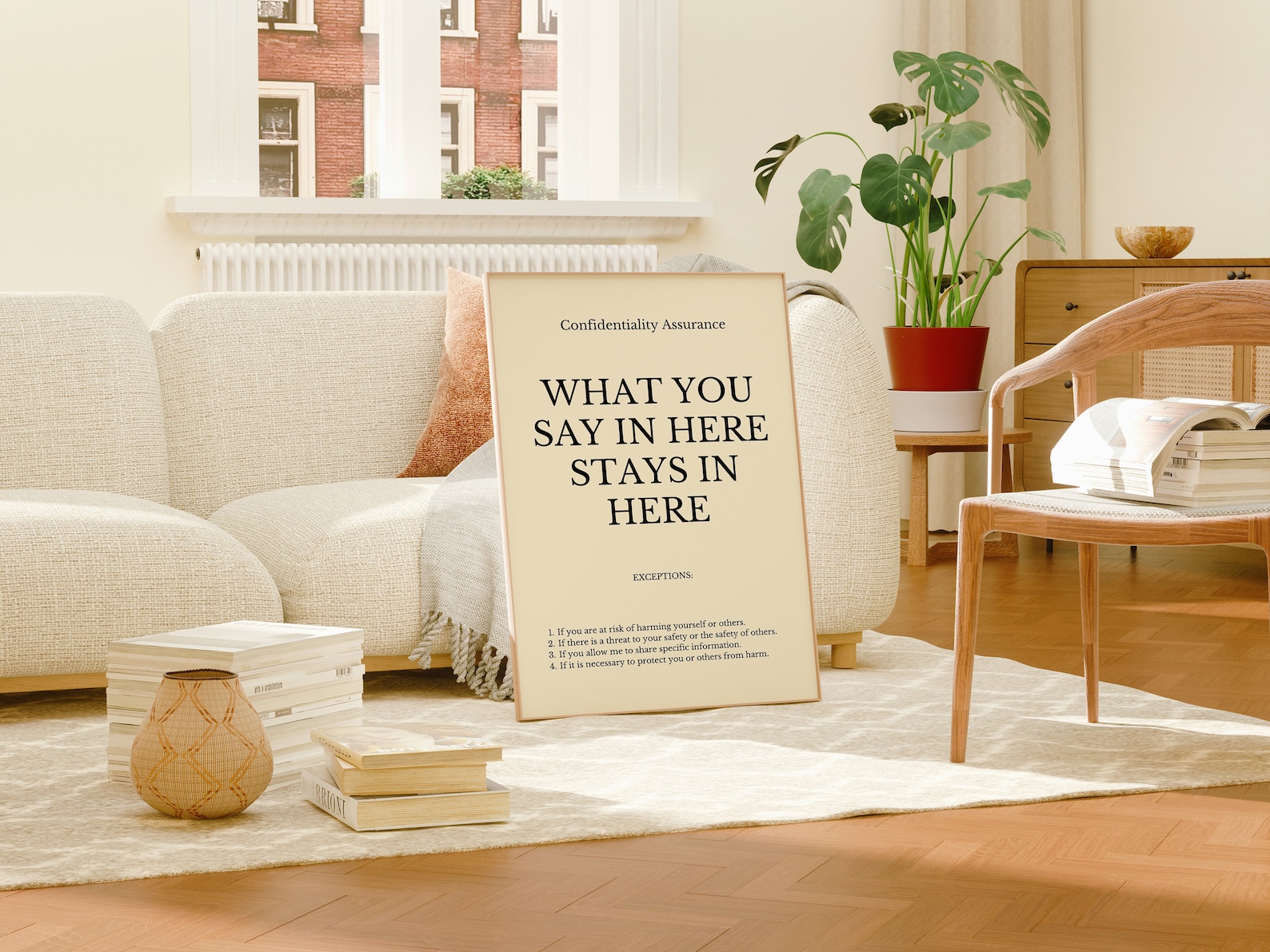 What You Say in Here Stays in Here Sign, Confidentiality Poster, School ...