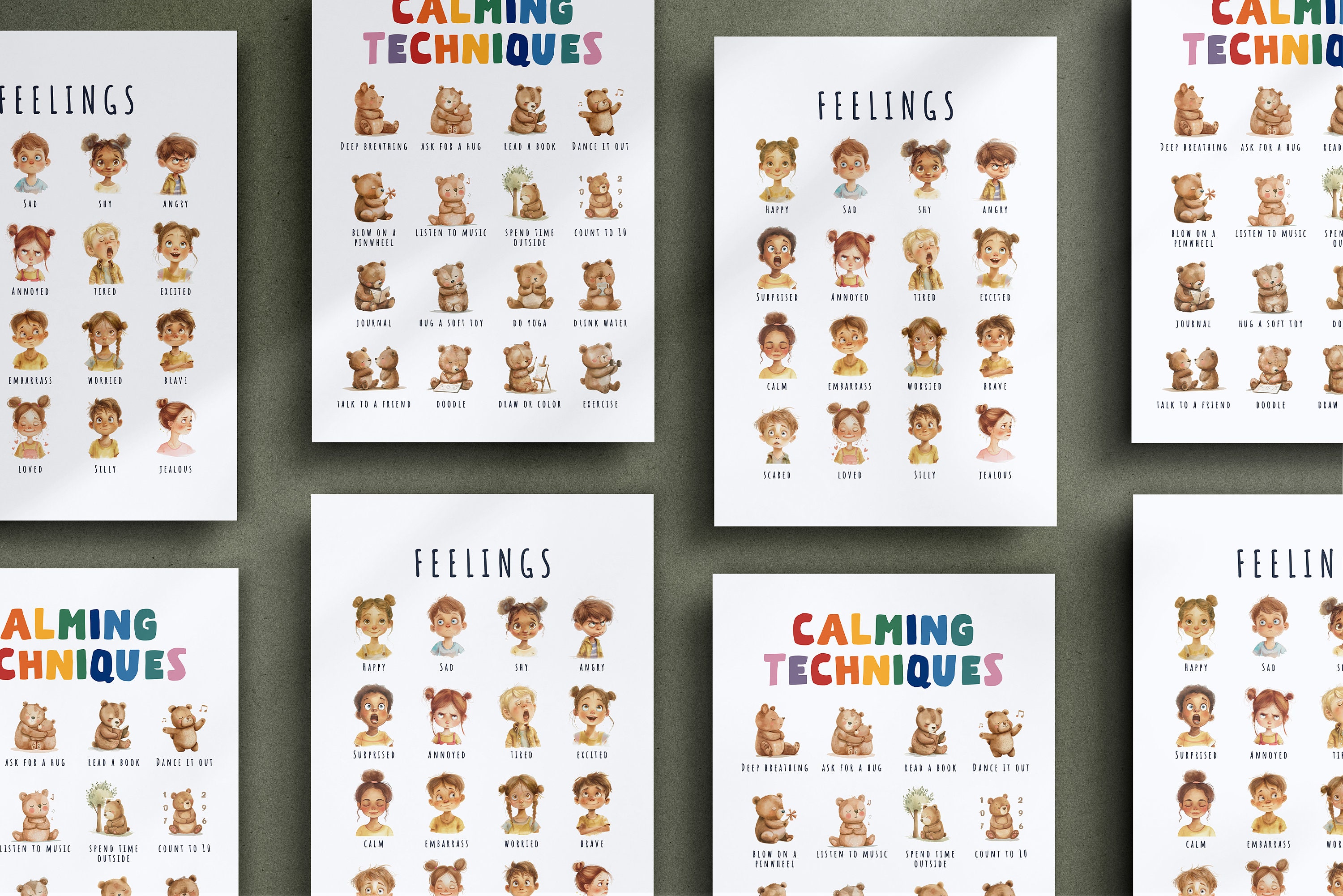Feelings Poster, Calming Techniques, Emotions Chart, Feelings Chart ...