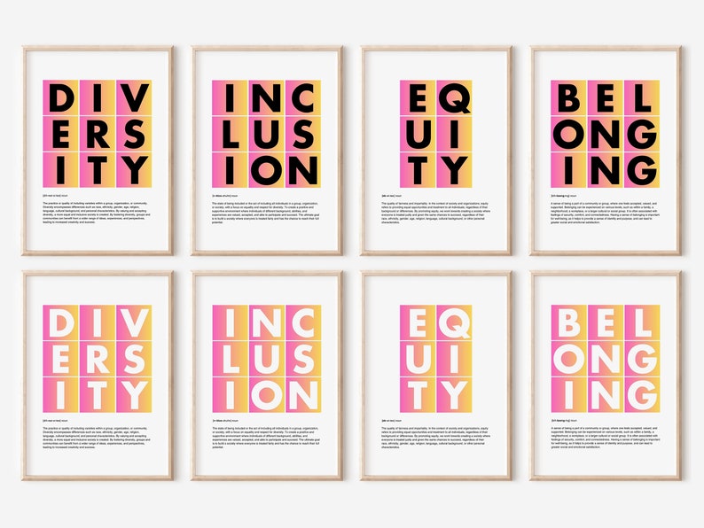 Diversity Equity and Inclusion Poster, Diversity Classroom Poster, DEI ...