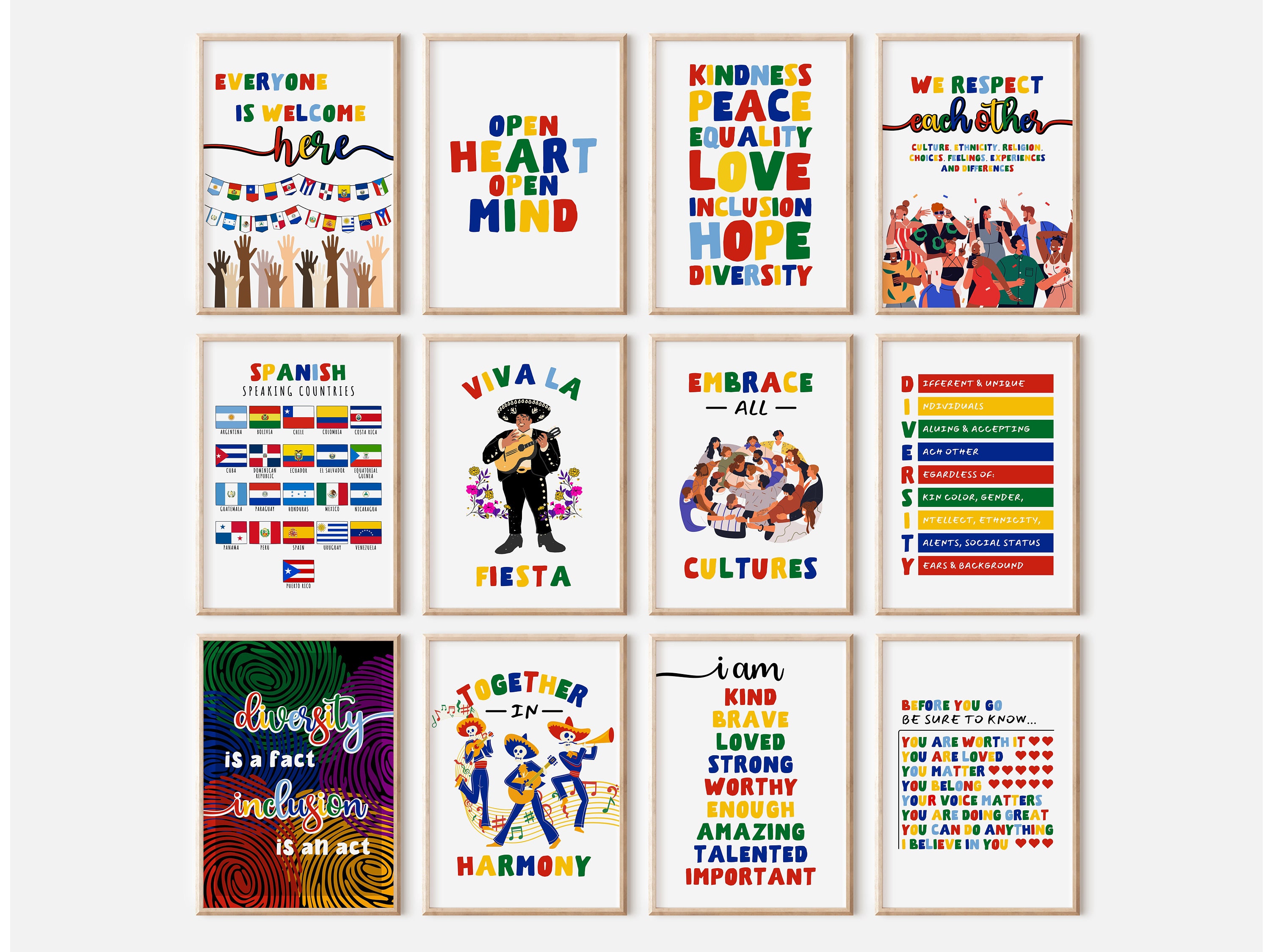 Hispanic Heritage Month Bulletin Board, Hispanic Art Prints, Hispanic ...