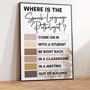 Where is the SLP Door Sign, Speech Language Pathologist Door Sign, SLP ...
