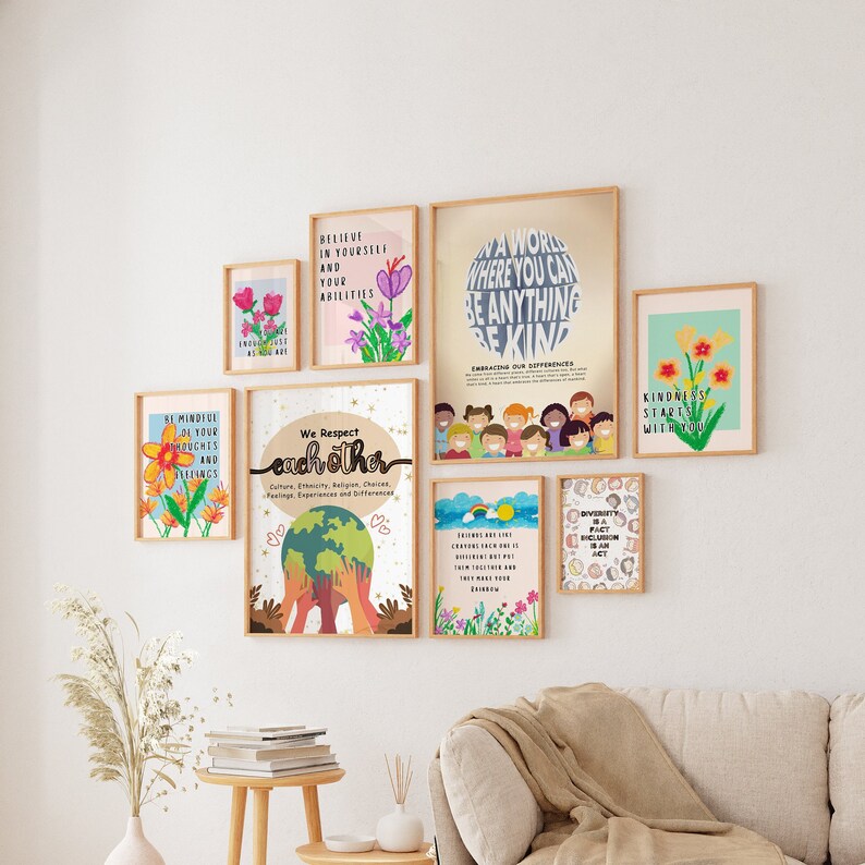35 Diversity Poster Set, Inclusive Posters, Inclusive Classroom Poster ...