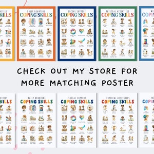 Coping Skills Poster, Grounding Techniques Poster, Educational Poster ...