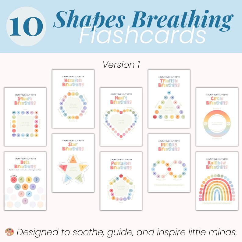 Mindful Breathing Flashcards for Kids, Mindfulness Breathing Cards ...