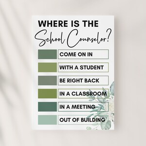 Where is School Counselor Door Sign, School Counselor Door Sign ...