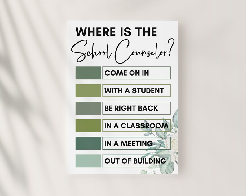 Where is School Counselor Door Sign, School Counselor Door Sign ...