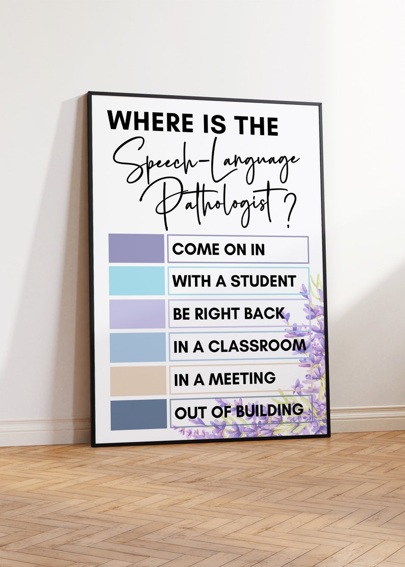 Where is the SLP Door Sign, Speech Language Pathologist Door Sign, SLP ...