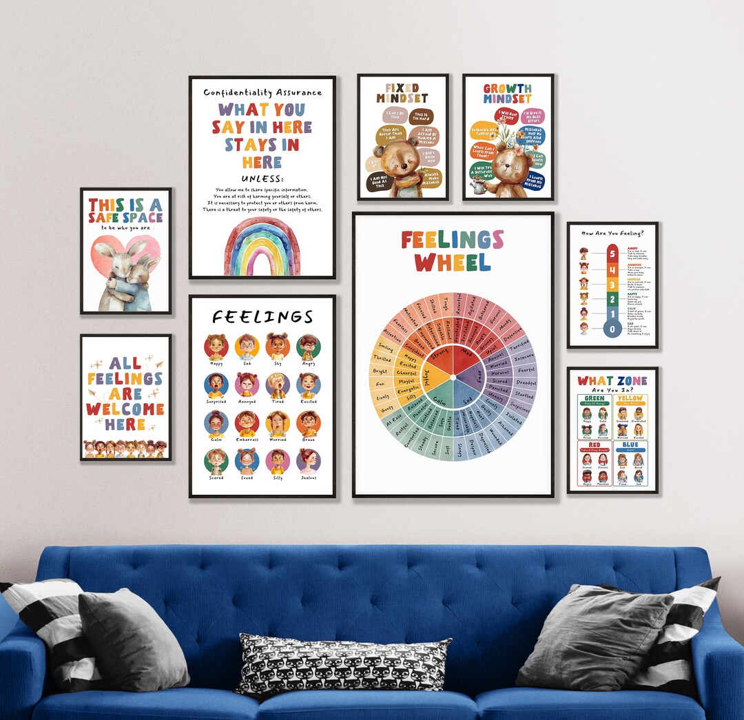 60 Calm Down Corner Social Emotional Posters 54321 Grounding Technique ...