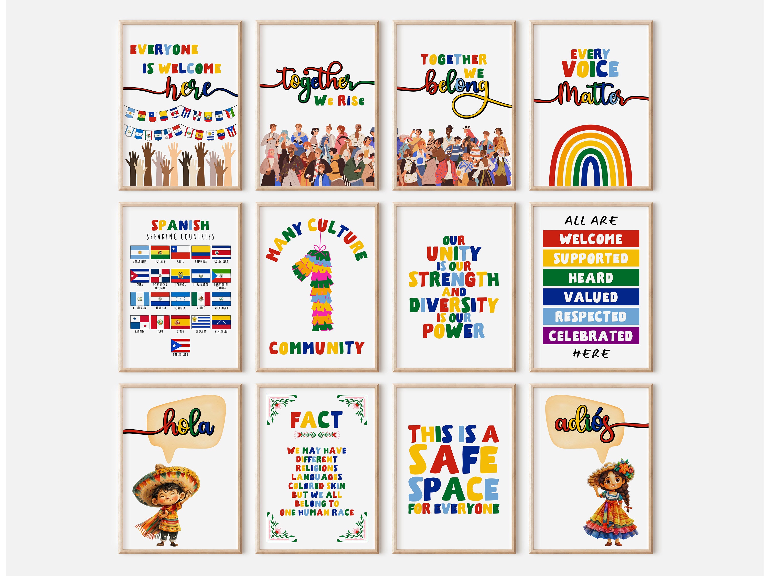 Hispanic Heritage Month Bulletin Board, Hispanic Art Prints, Hispanic ...