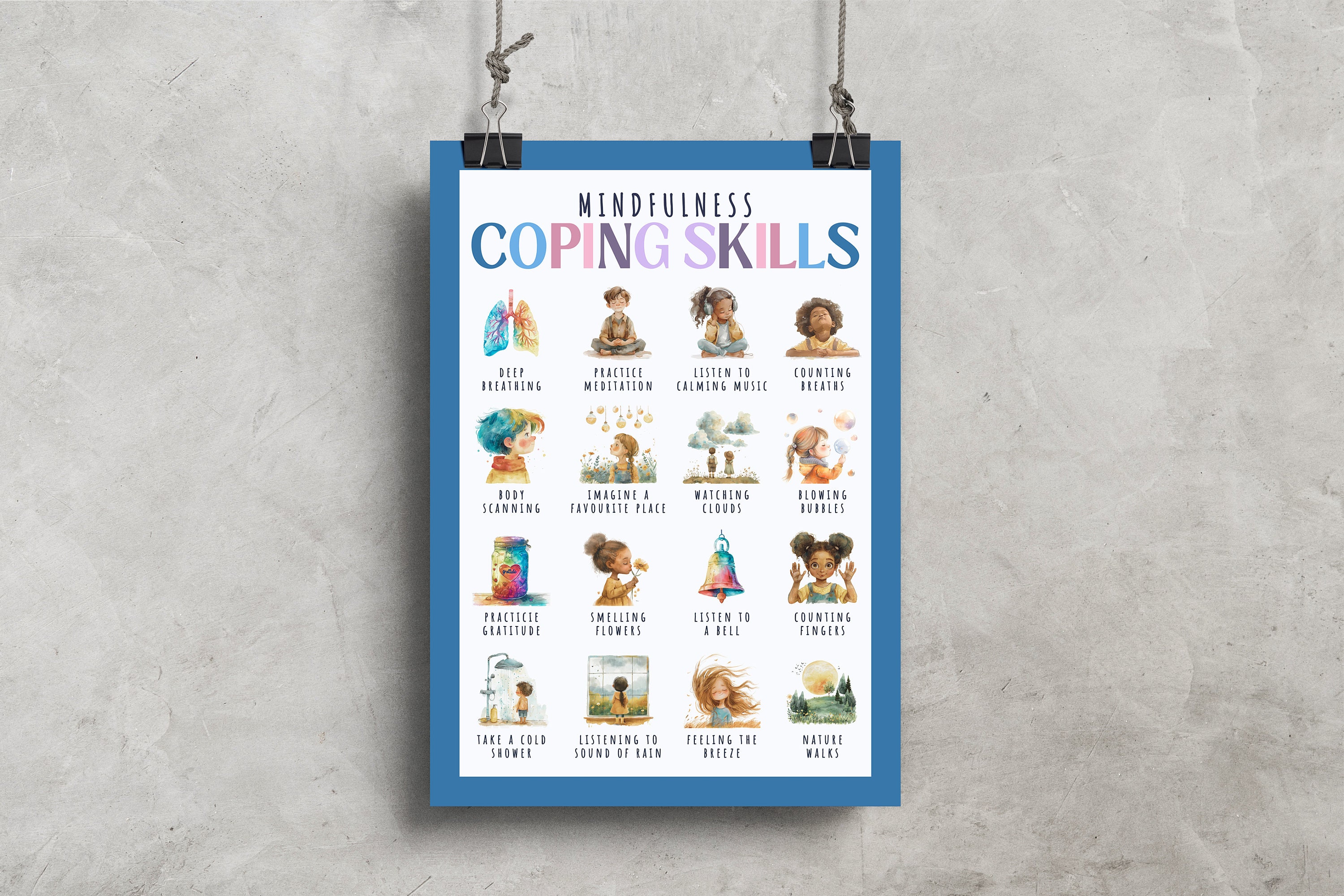Coping Skills Poster, Mindfulness Poster, Calming Techniques Poster ...