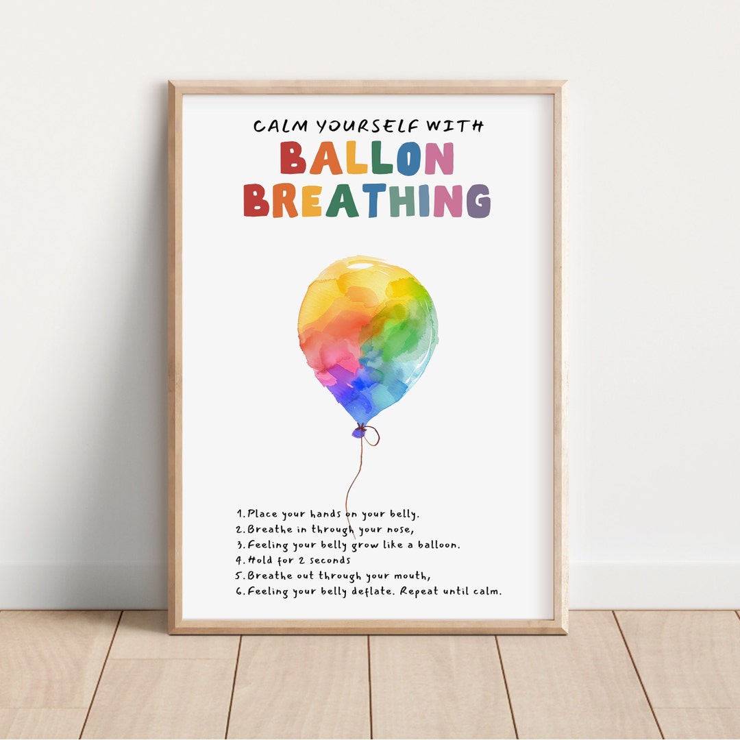 Mindful Breathing Poster, Breathing Exercises, Breathing Technique ...