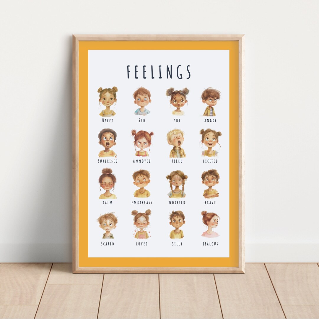Feelings Poster, Emotions Poster, Feelings Chart, Educational Poster ...