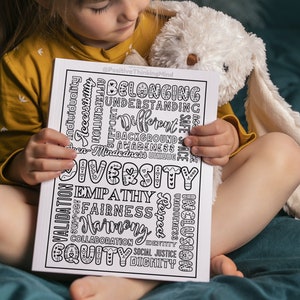 Inclusive & Affirmative Kids Coloring Pages, Diversity Coloring Pages ...