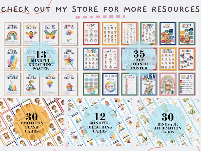 Children Therapy Posters, Calming Corner Poster, Anxiety Coping Skills ...