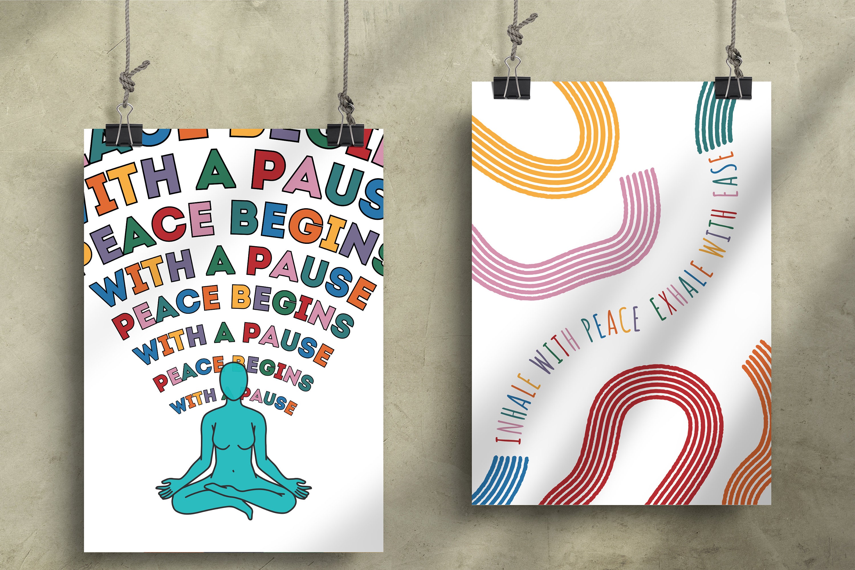 Set of 8 Retro Mental Health Posters, School Counseling Posters ...