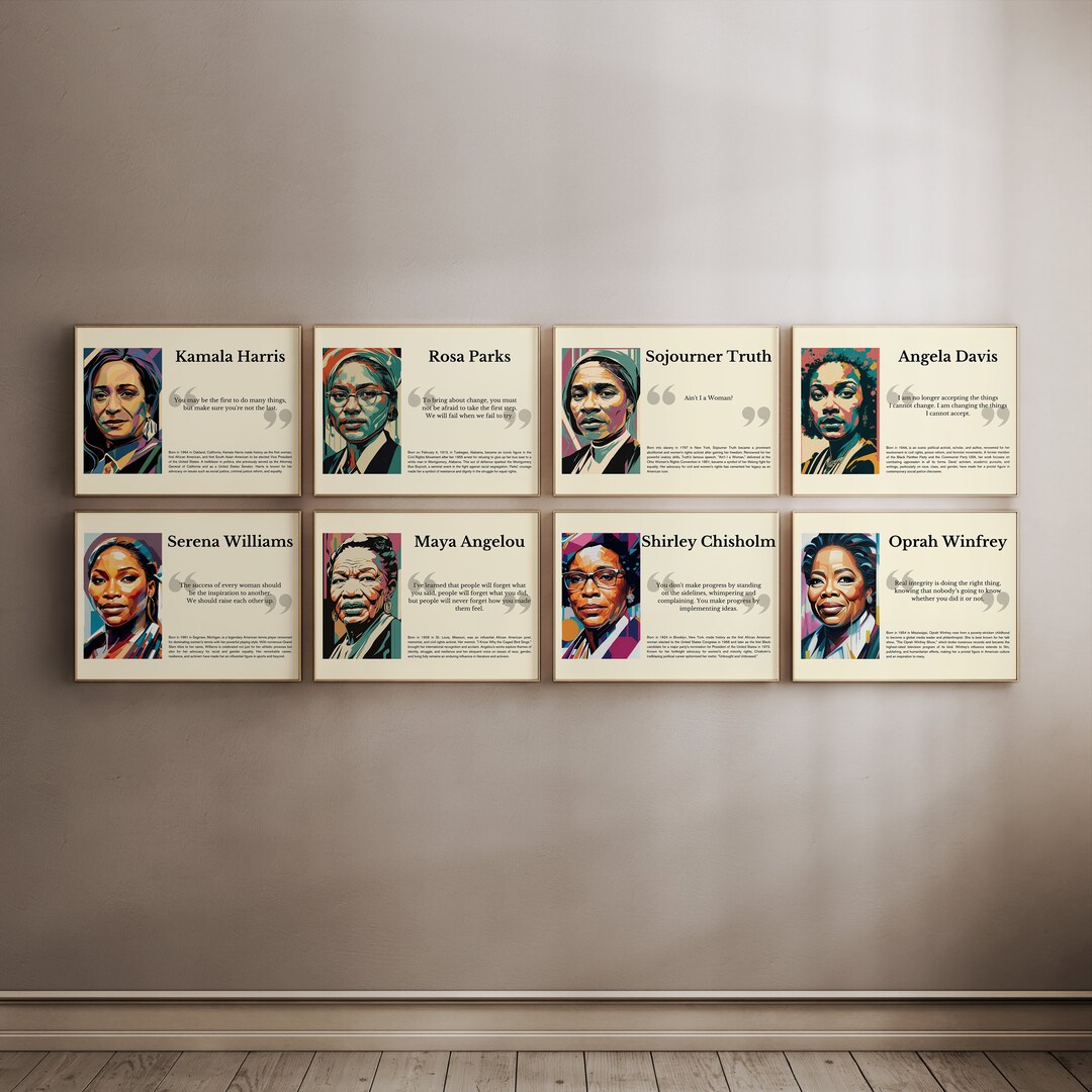 10 Iconic Black Women Poster, 10 Inspirational Black Women Poster ...