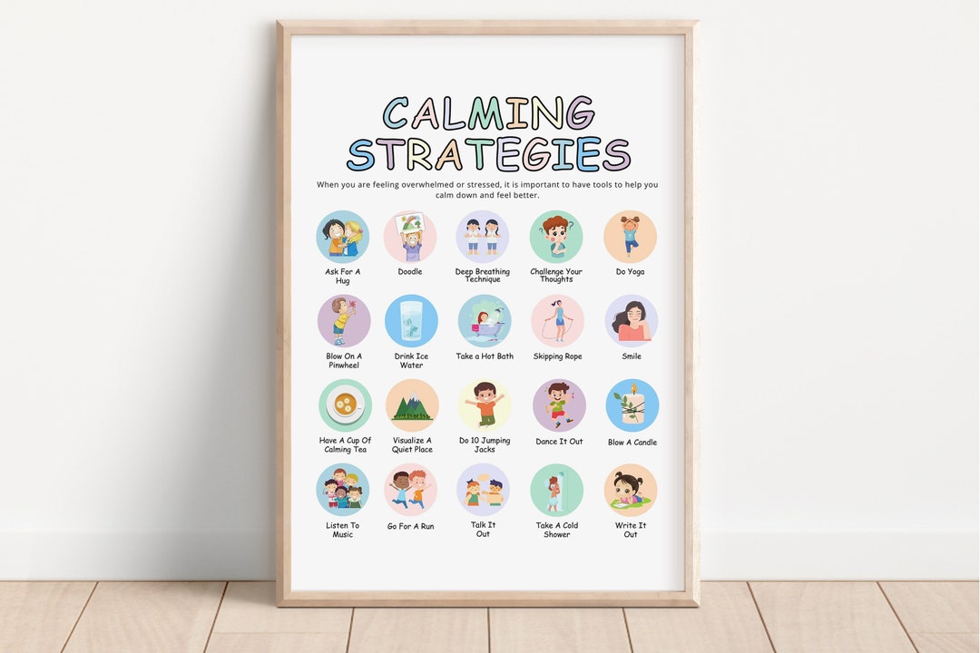 Calming Strategies Poster, Calming Corner, Calm Techniques. Mental ...