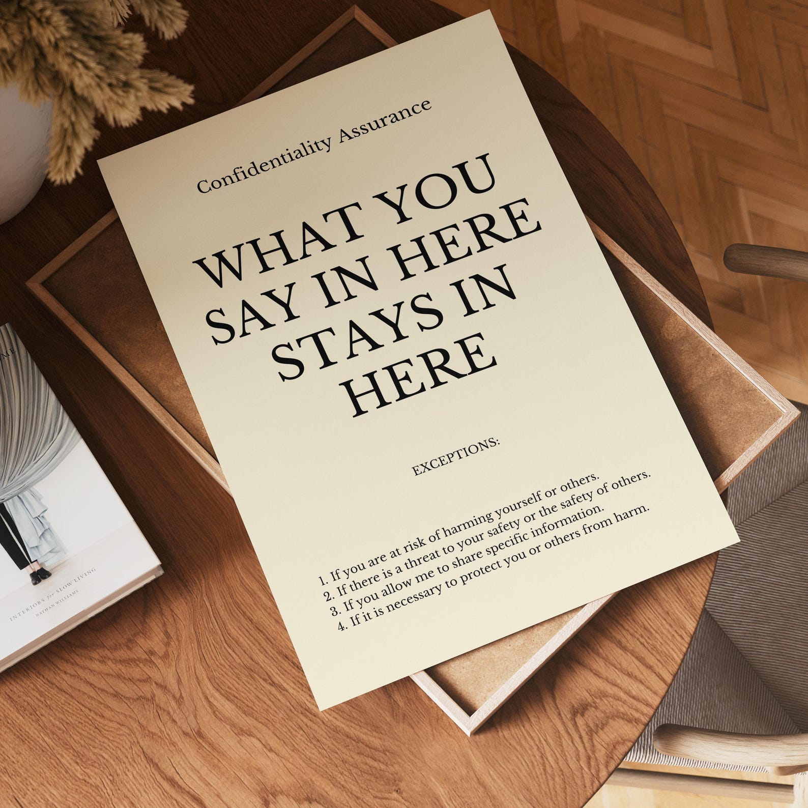 What You Say in Here Stays in Here Sign, Confidentiality Poster, School ...