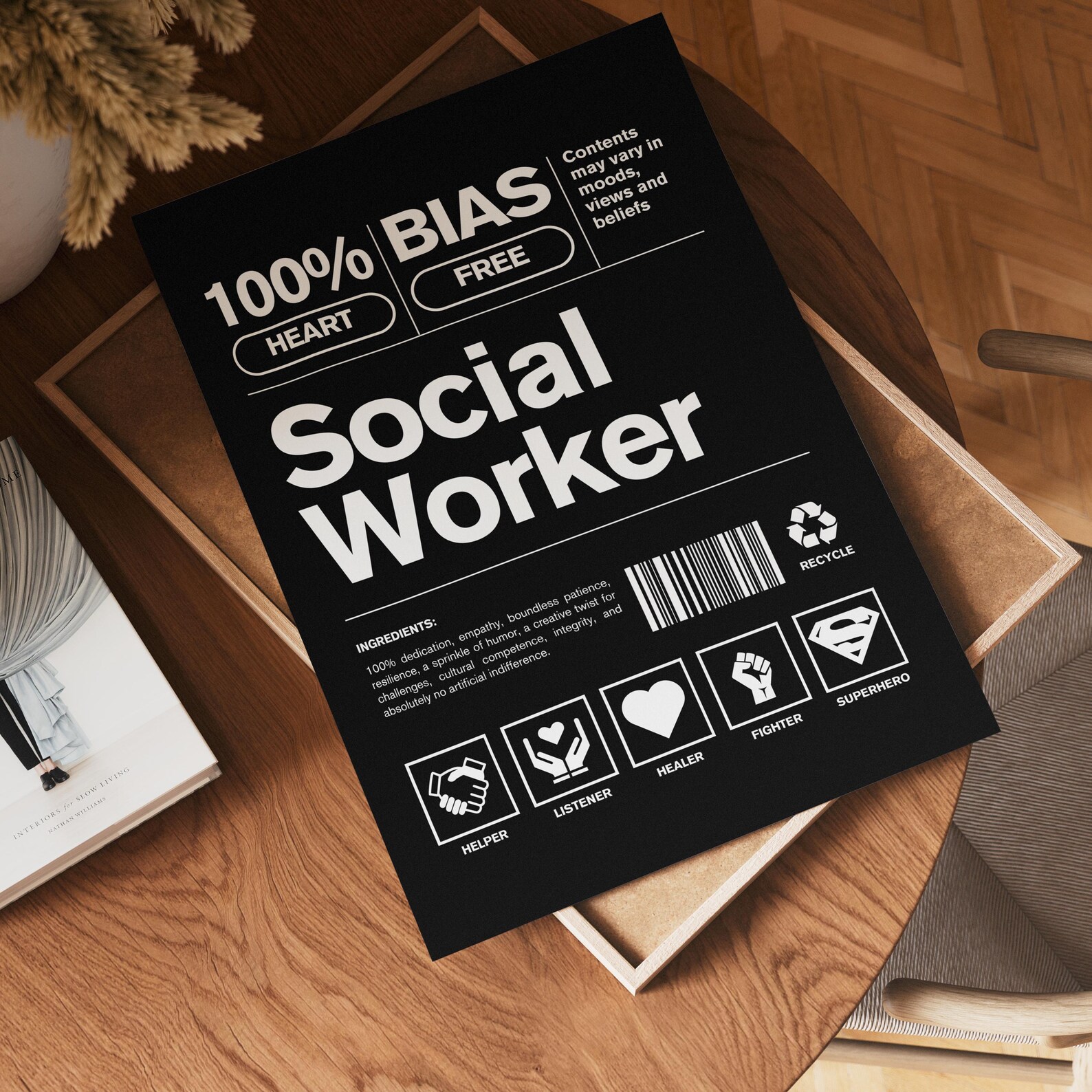 Social Work Poster, Social Worker Gifts, Social Worker Office Decor ...