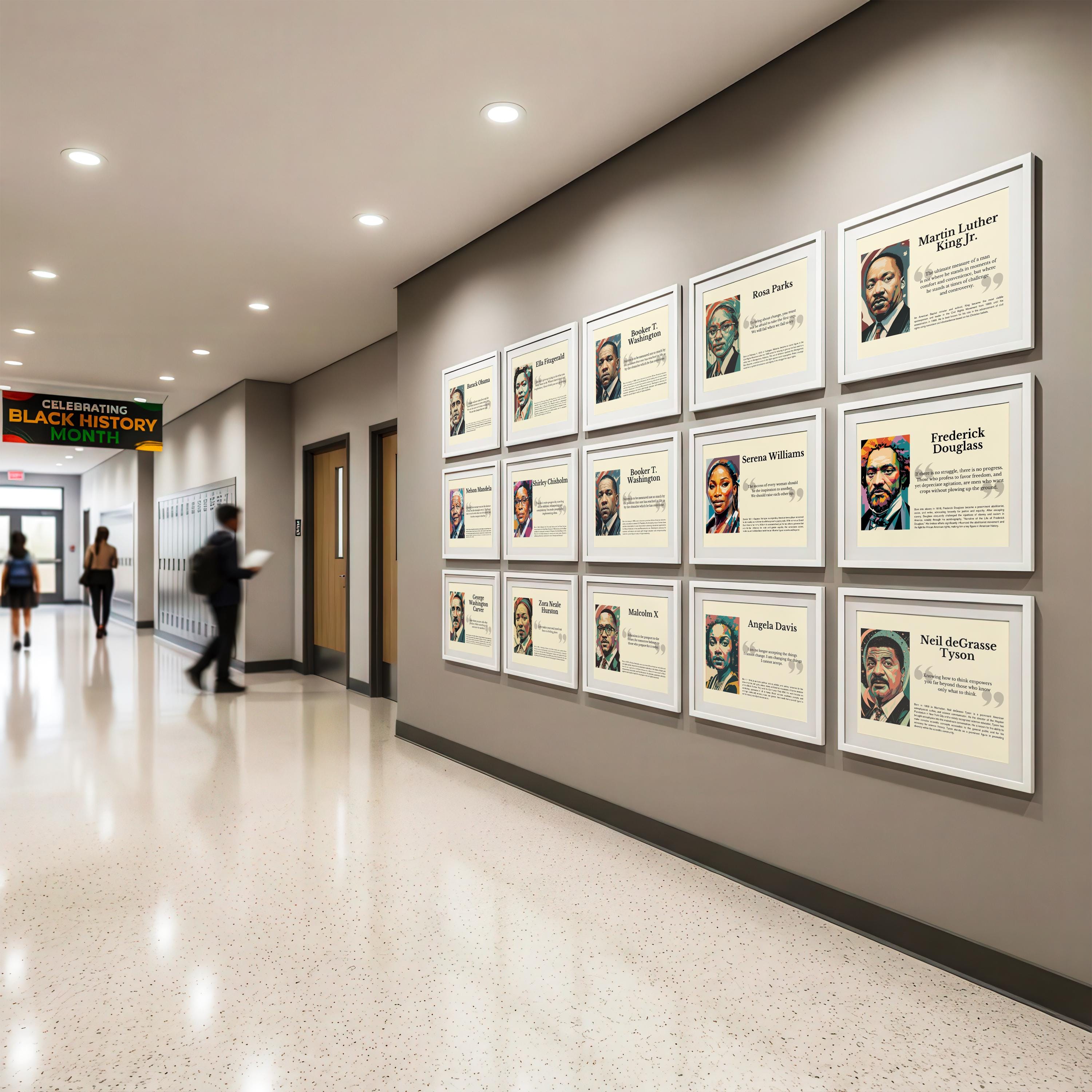 22 Black Icons Poster, Black History Month Poster for Classroom, Black ...