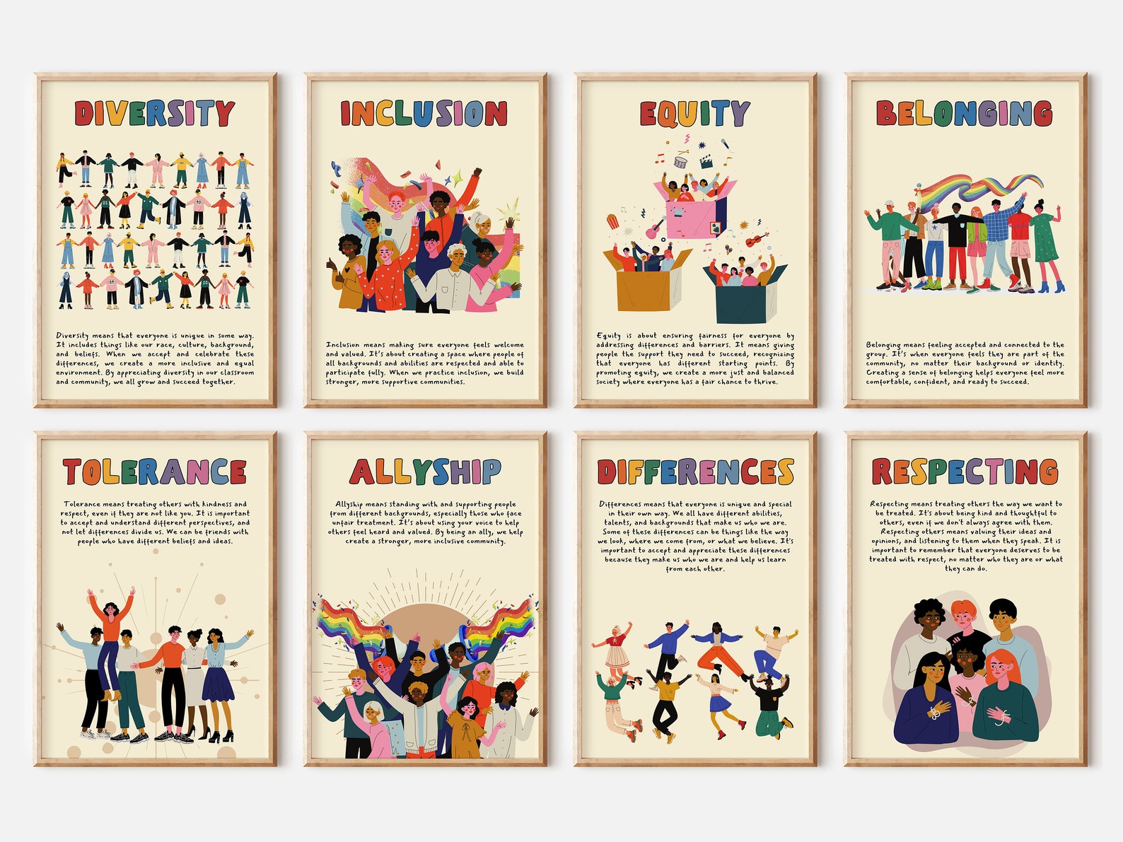 Diversity Equity Inclusion, DEI Posters, Classroom Affirmation Posters ...
