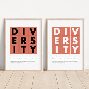 Diversity Equity Inclusion Poster, Diversity Poster, Diversity Art ...