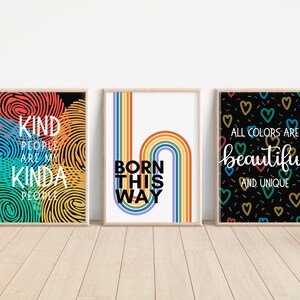 18 LGBTQ Prints, Diversity and Inclusion Posters, Safe Space Sign ...