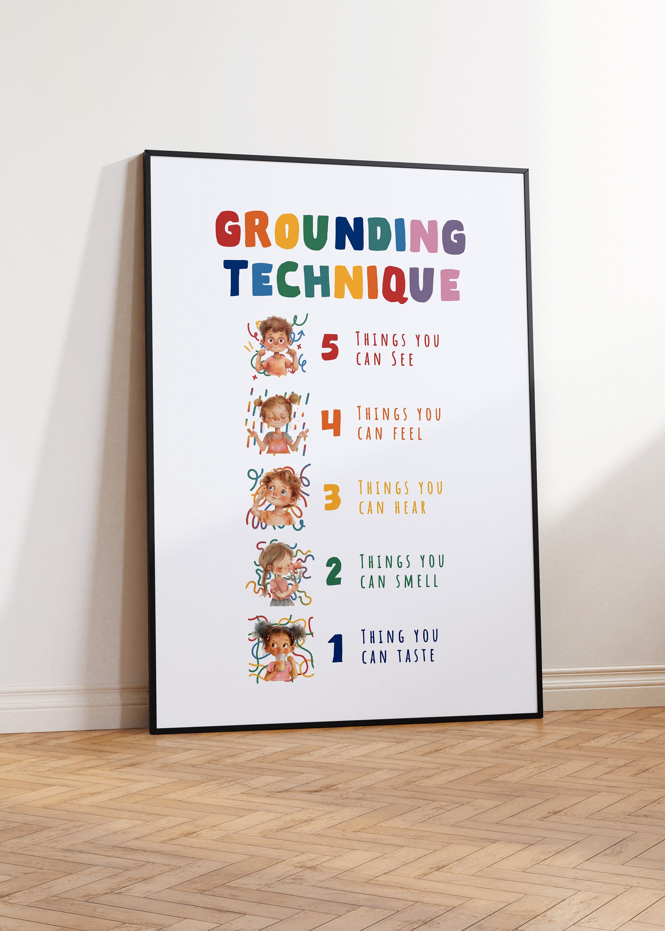 Emotion Strategy Poster, Grounding Technique Poster, Calming Technique ...