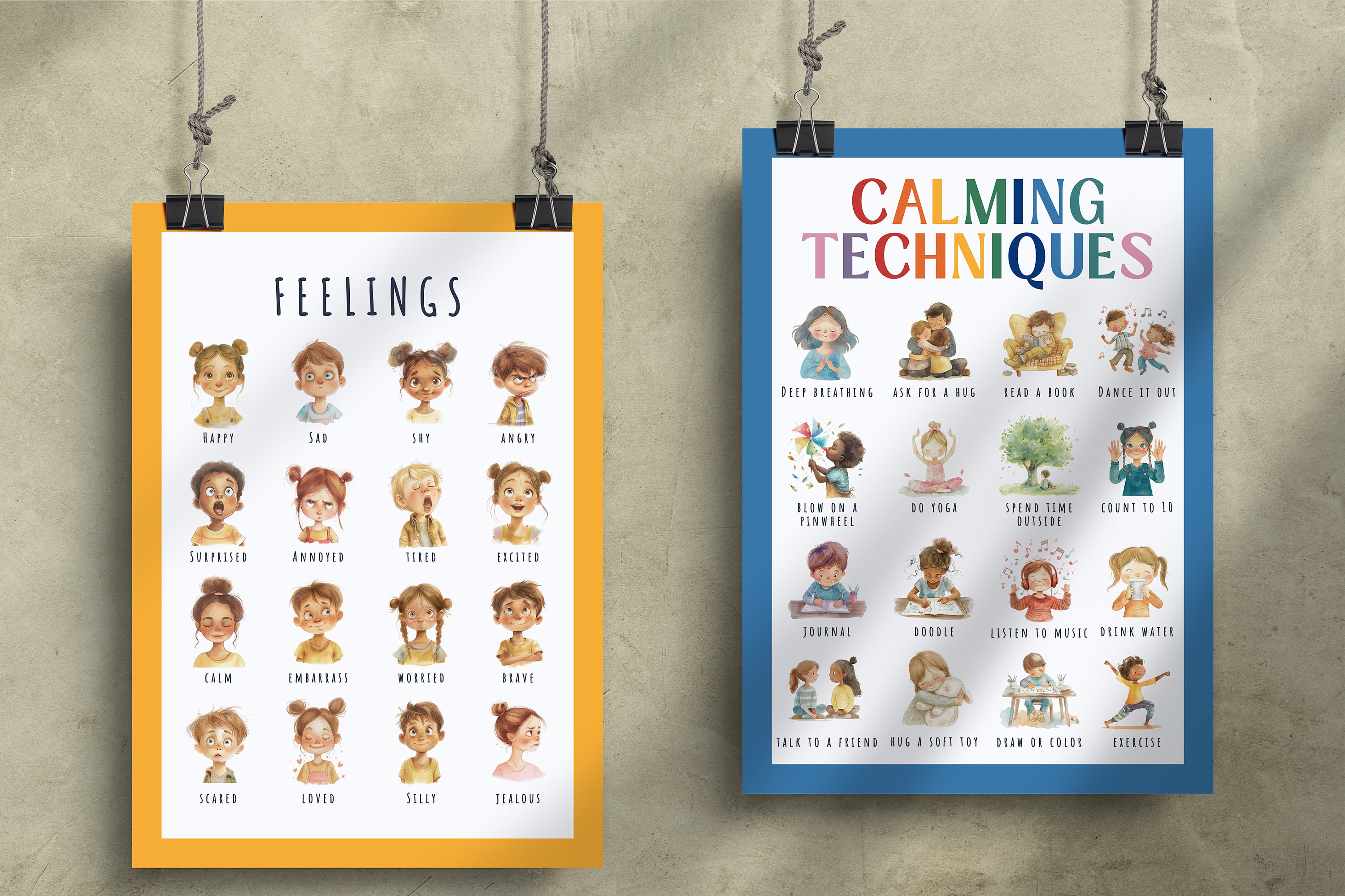 Feelings Poster, Calming Techniques, Emotions Chart, Feelings Chart ...