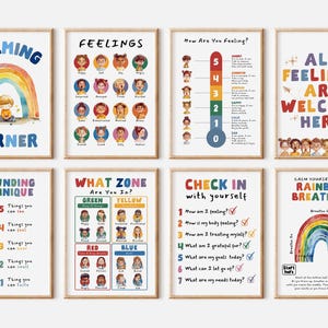 Calm Corner Posters, Calming Corner Posters, Homeschool Decor, Feelings ...