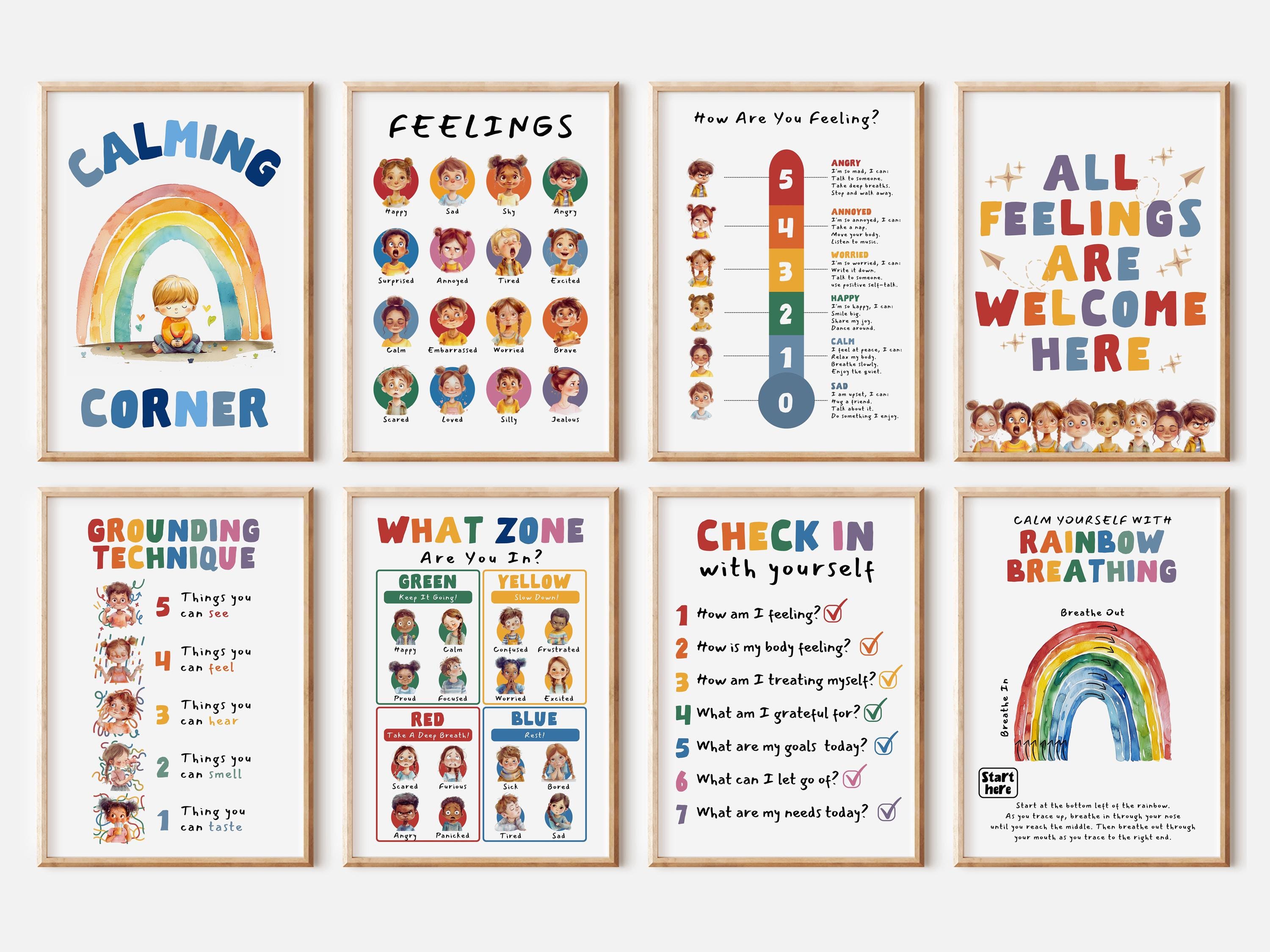 Calm Corner Posters, Calming Corner Posters, Homeschool Decor, Feelings ...